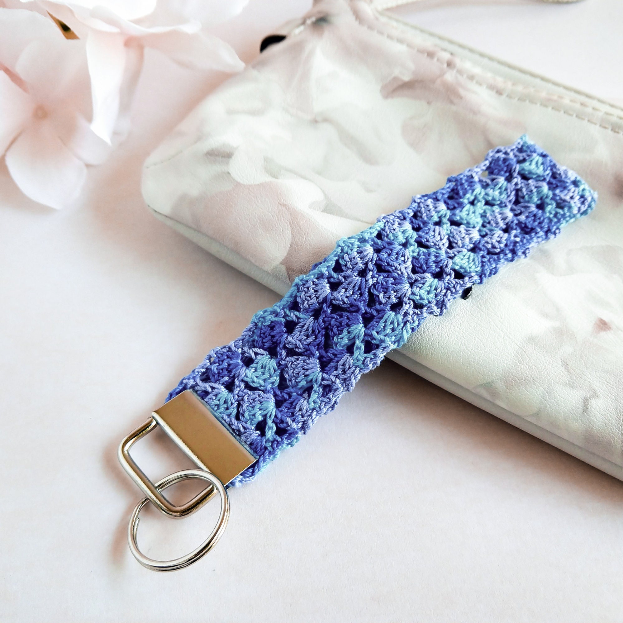 Crochet Pattern, Lace Keychain Wristlet, Digital Download, Pdf, Key ...