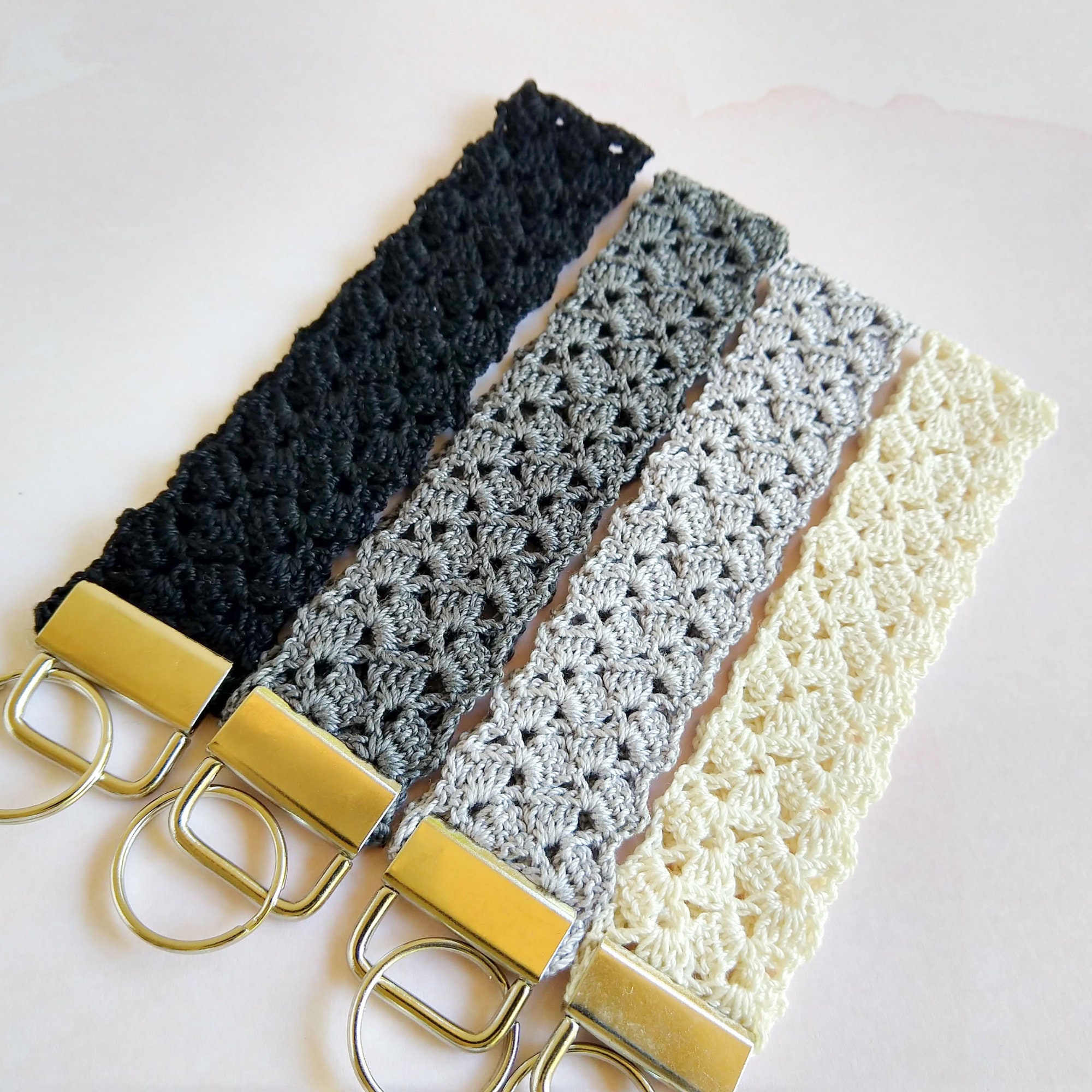 Crochet Pattern, Lace Keychain Wristlet, Digital Download, Pdf, Key ...