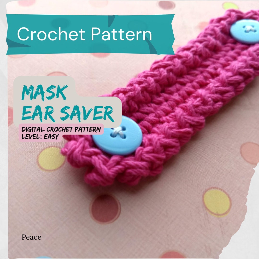 Crochet Mask Ear Saver Pattern: Broomstick Lace DIY (digital Download ...