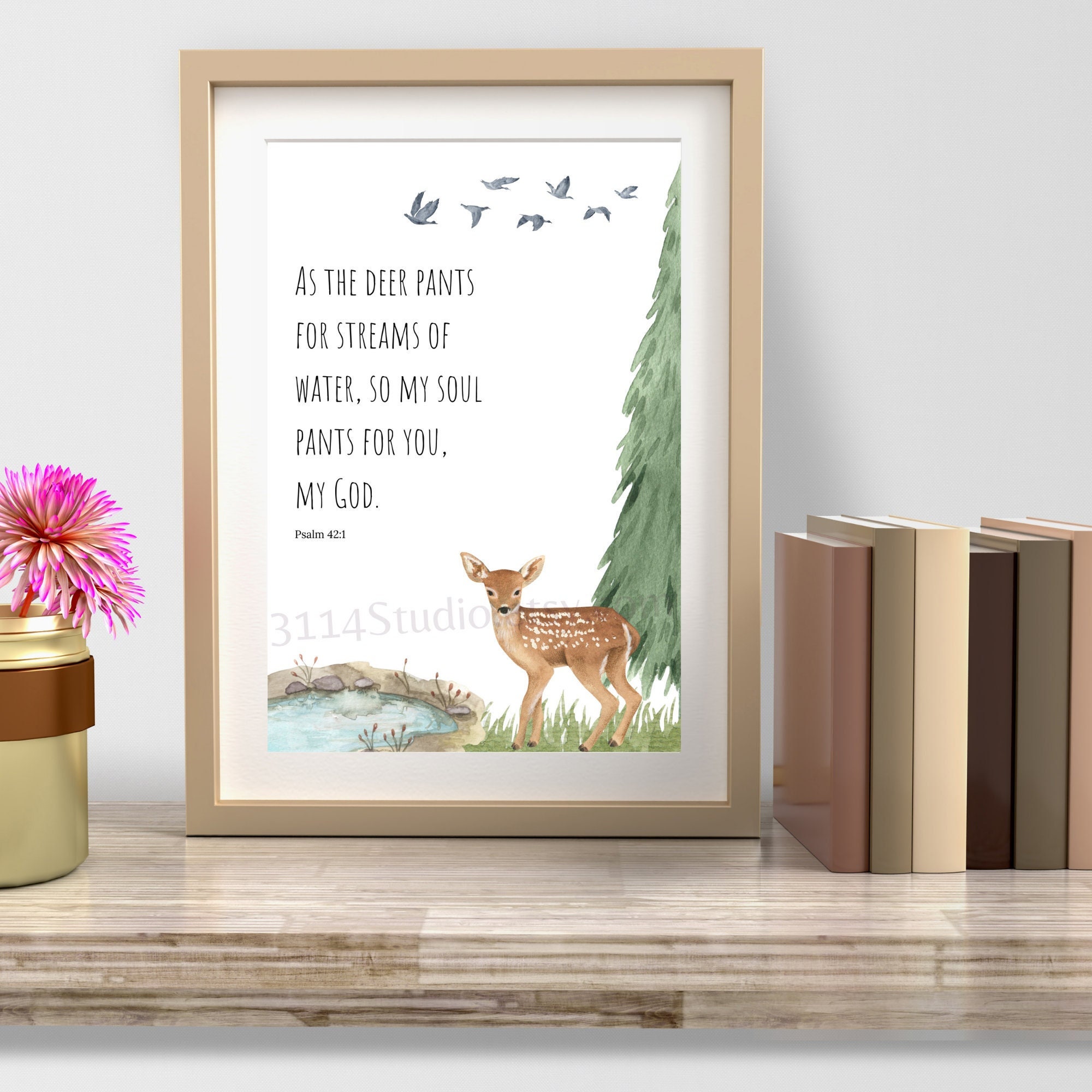 Deer Nursery Wall Art Printable, Woodland Animals, Nursery Décor ...