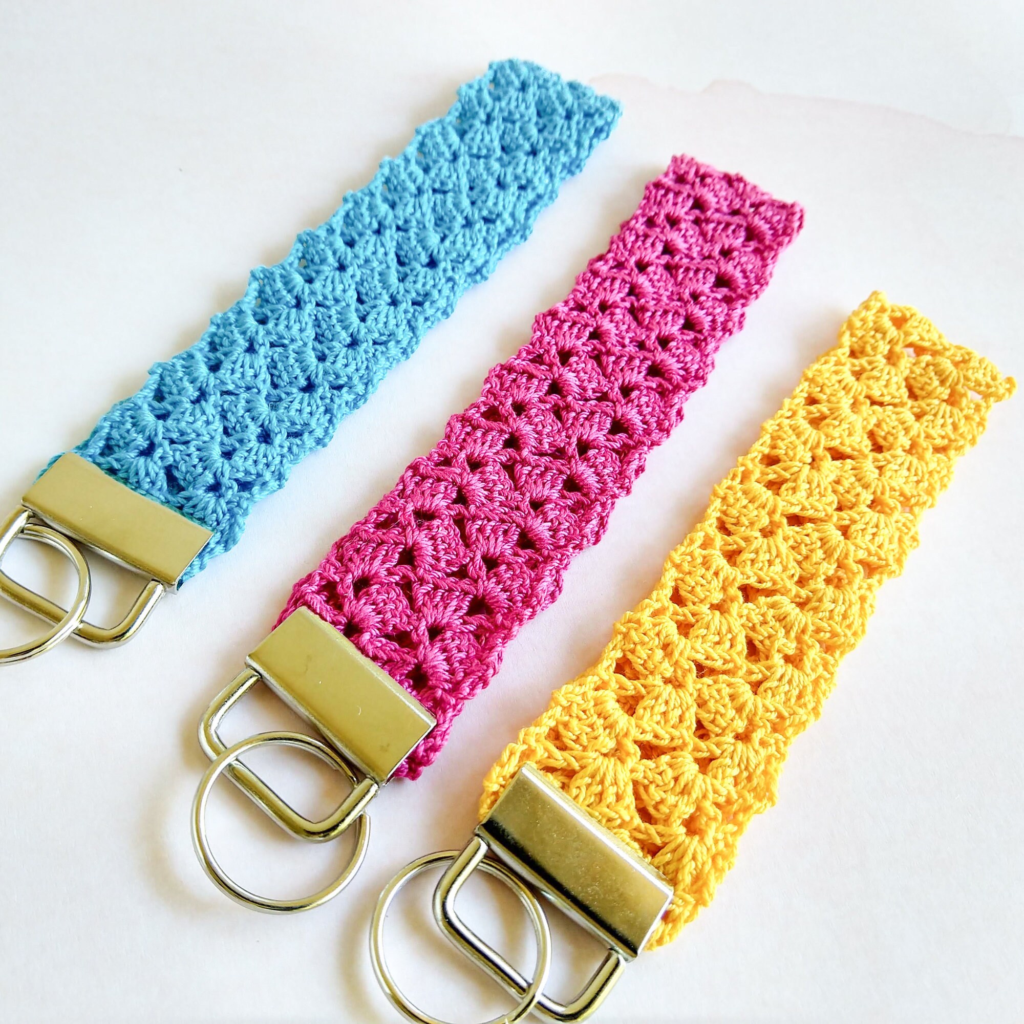 Crochet Pattern, Lace Keychain Wristlet, Digital Download, Pdf, Key ...