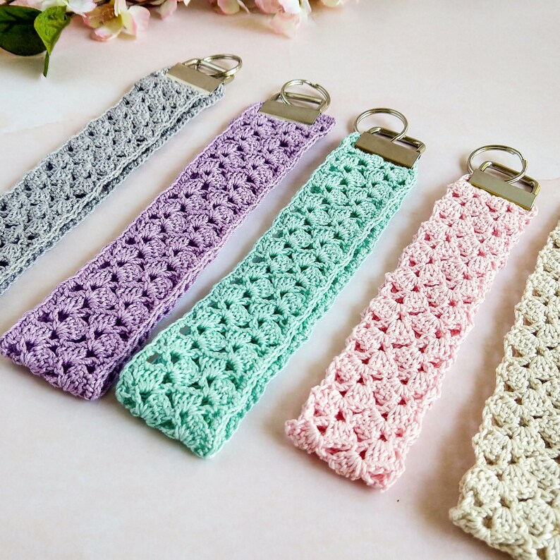 Crochet Pattern, Lace Keychain Wristlet, Digital Download, Pdf, Key ...