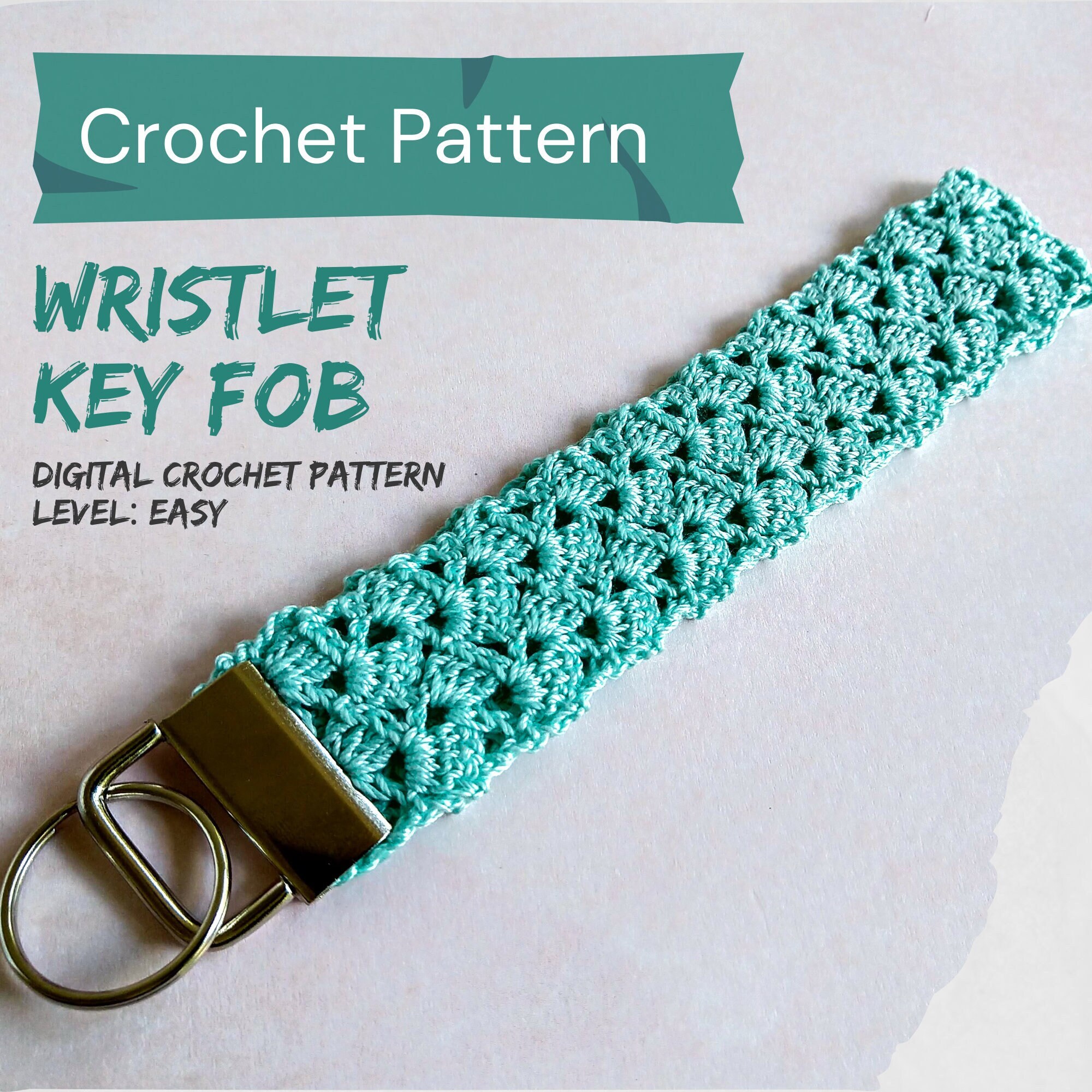Crochet Pattern, Lace Keychain Wristlet, Digital Download, Pdf, - Etsy