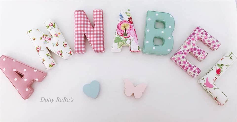 FABRIC LETTERS Handmade Fabric Letters Wall Art Nursery | Etsy