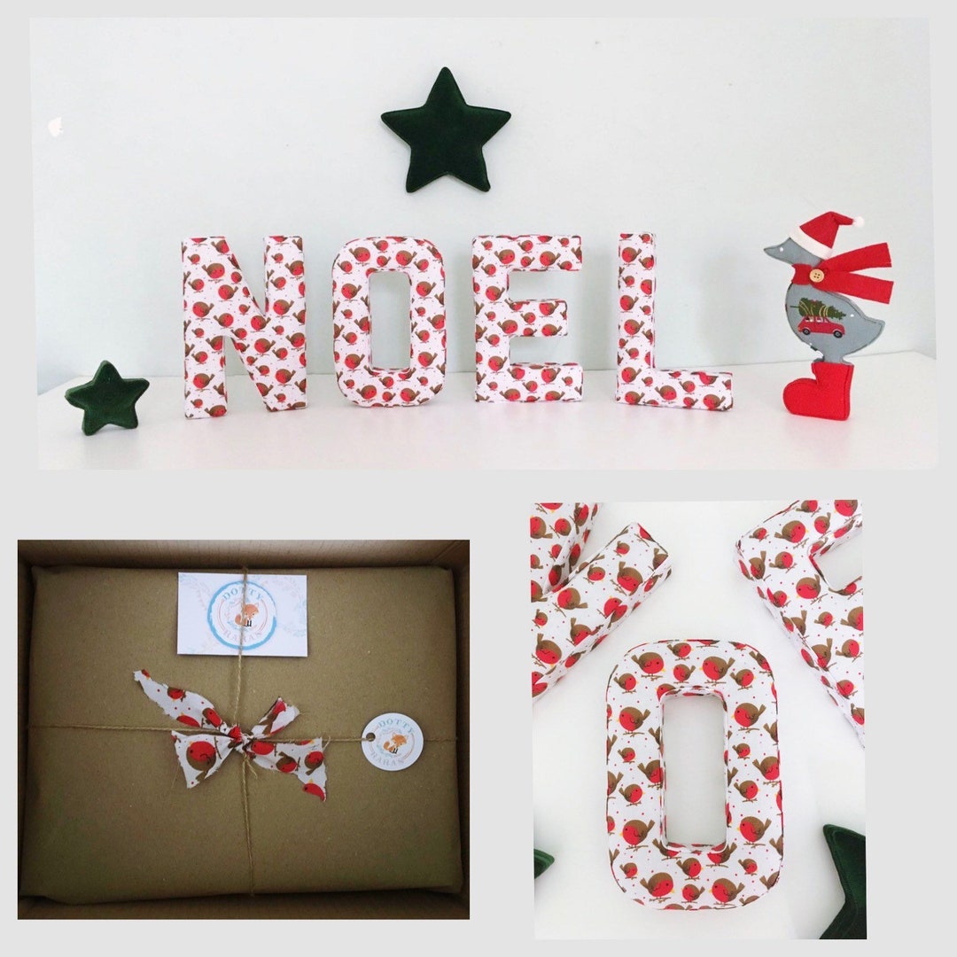 NOEL Letters, Christmas Letters, Noel Fabric Letters, Christmas Fabric ...