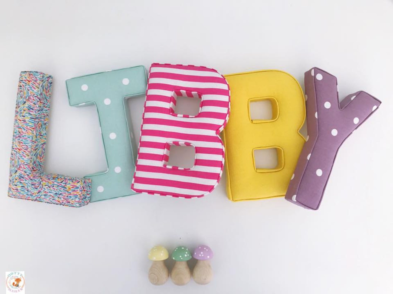 FABRIC LETTERS Handmade Fabric Letters Wall Art Nursery - Etsy