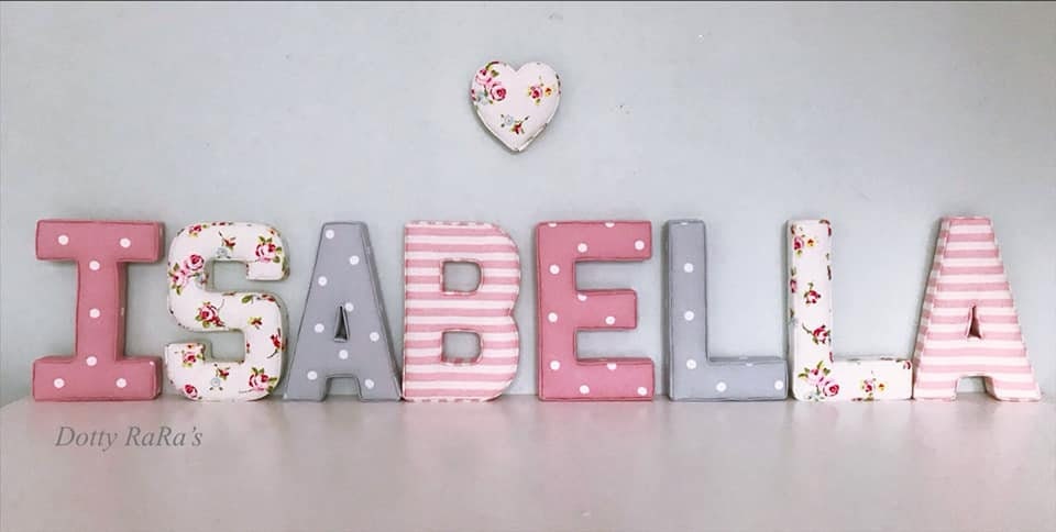 FABRIC LETTERS Handmade Fabric Letters Wall Art Nursery | Etsy