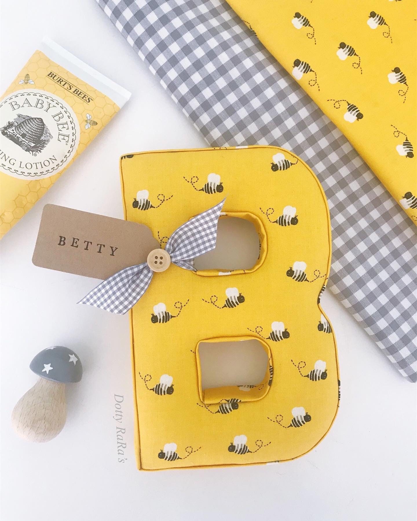 Bespoke Fabric Letters Fabric Letters With Tag Handmade - Etsy UK