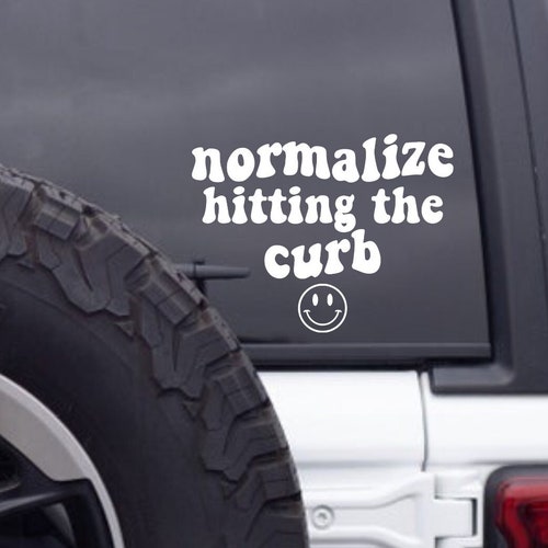 Normalize Hitting the Curb Decal Funny Decal Car Decal - Etsy