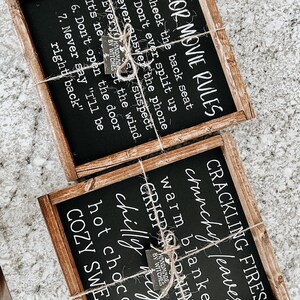 Horror Movie Rules - Halloween Sign - Wood Signs - Home Decor - Scary ...