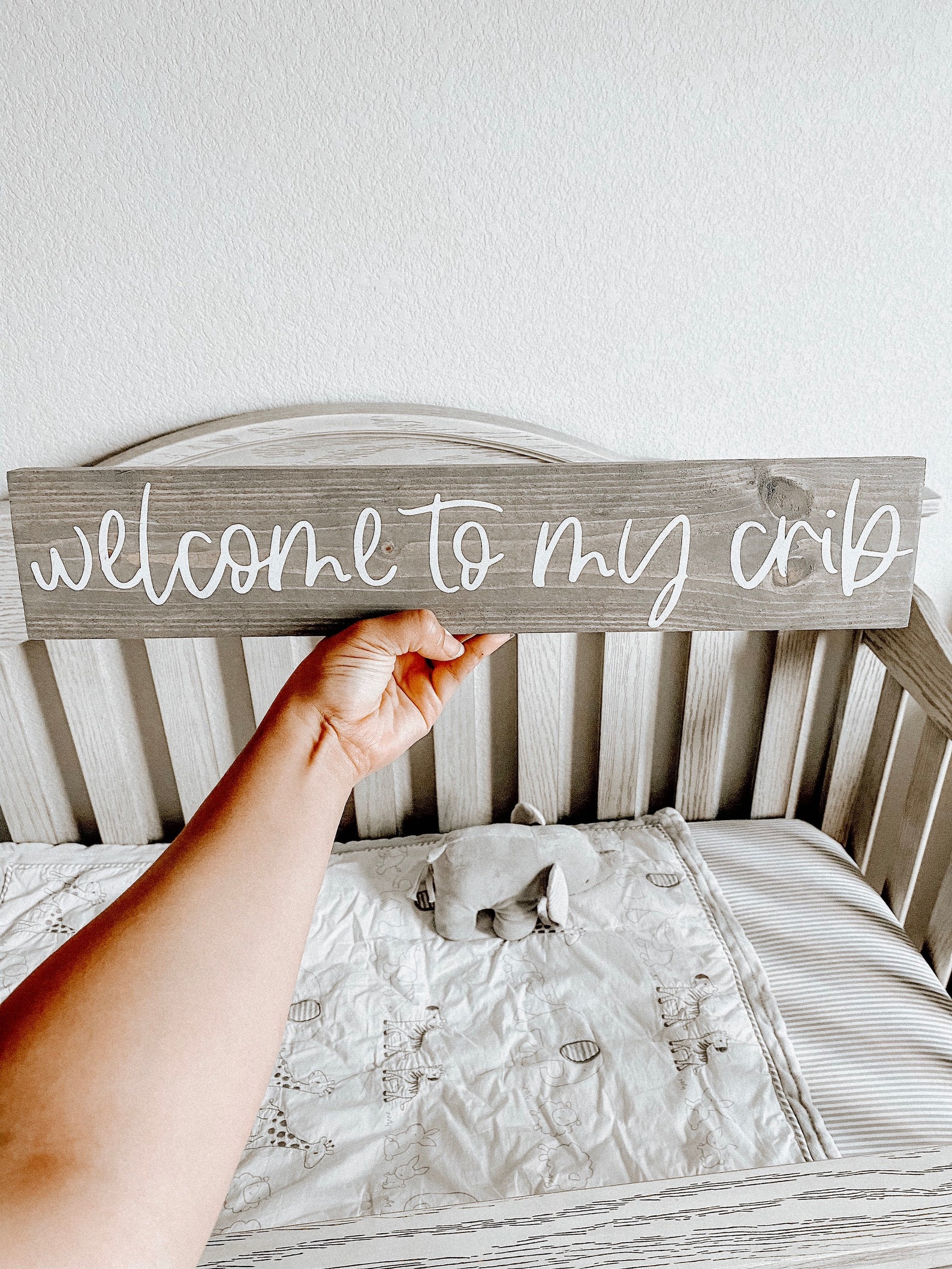 Welcome to My Crib Nursery Signs Home Decor Newborn | Etsy