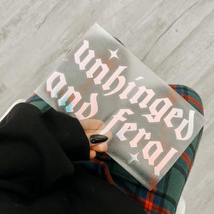 Unhinged and Feral Holographic Car Decal | Water Bottle Decal | Car ...