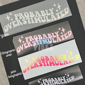 Unhinged and Feral Holographic Car Decal | Water Bottle Decal | Car ...