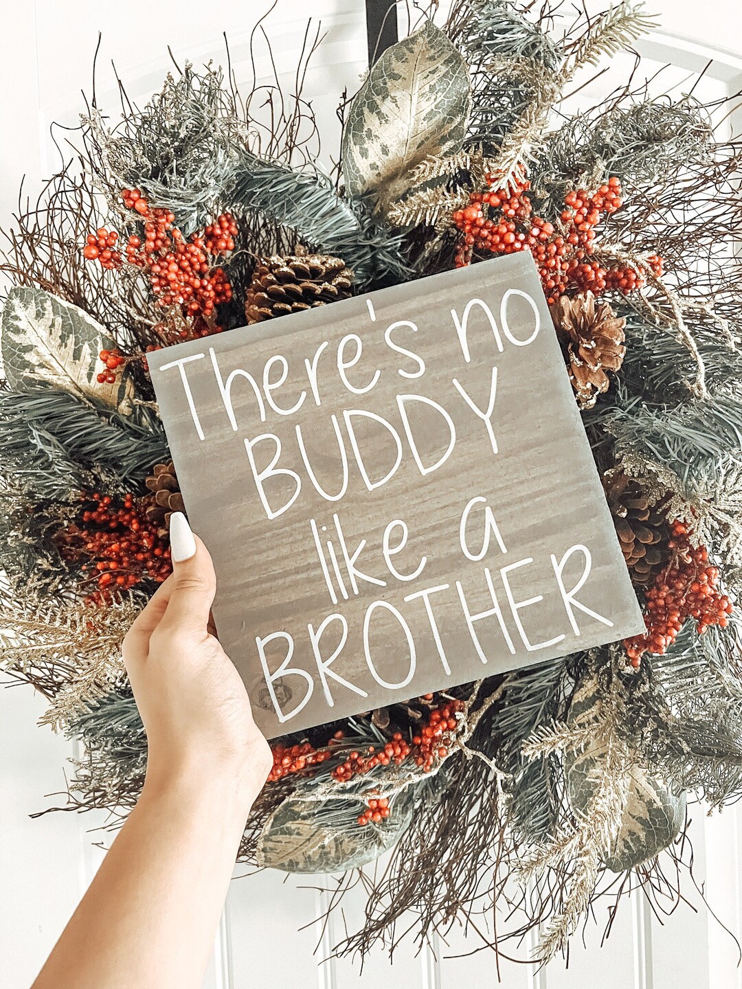 There's No Buddy Like a Brother Nursery Room Newborn Signs Brotherhood ...