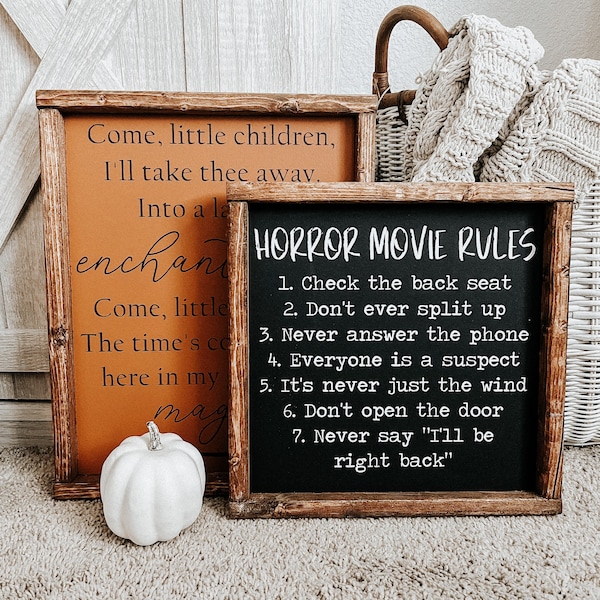 Horror Movies Wood Signs - Etsy