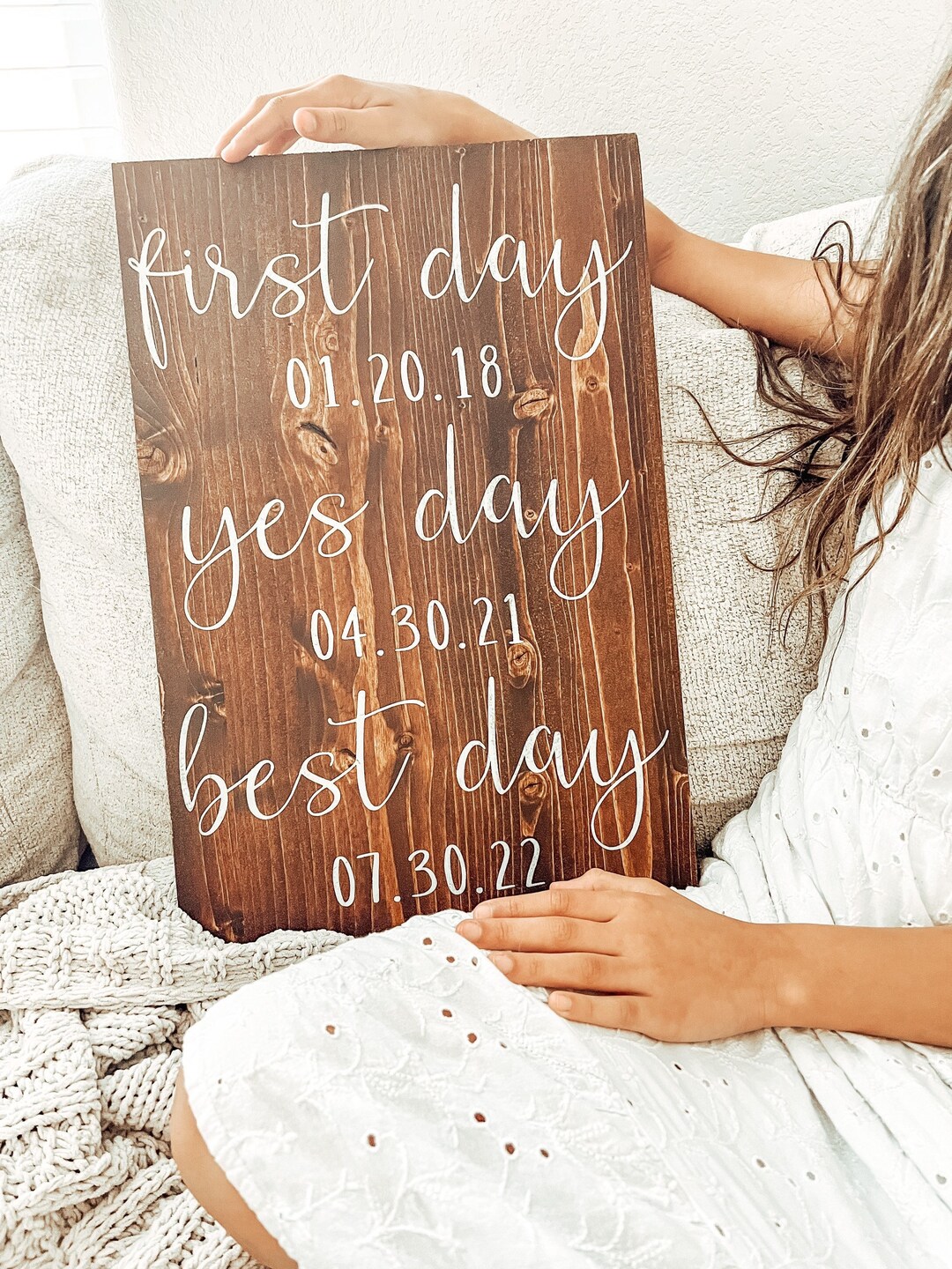 First Day Yes Day Best Day Personalized Wedding Sign Custom Wedding ...