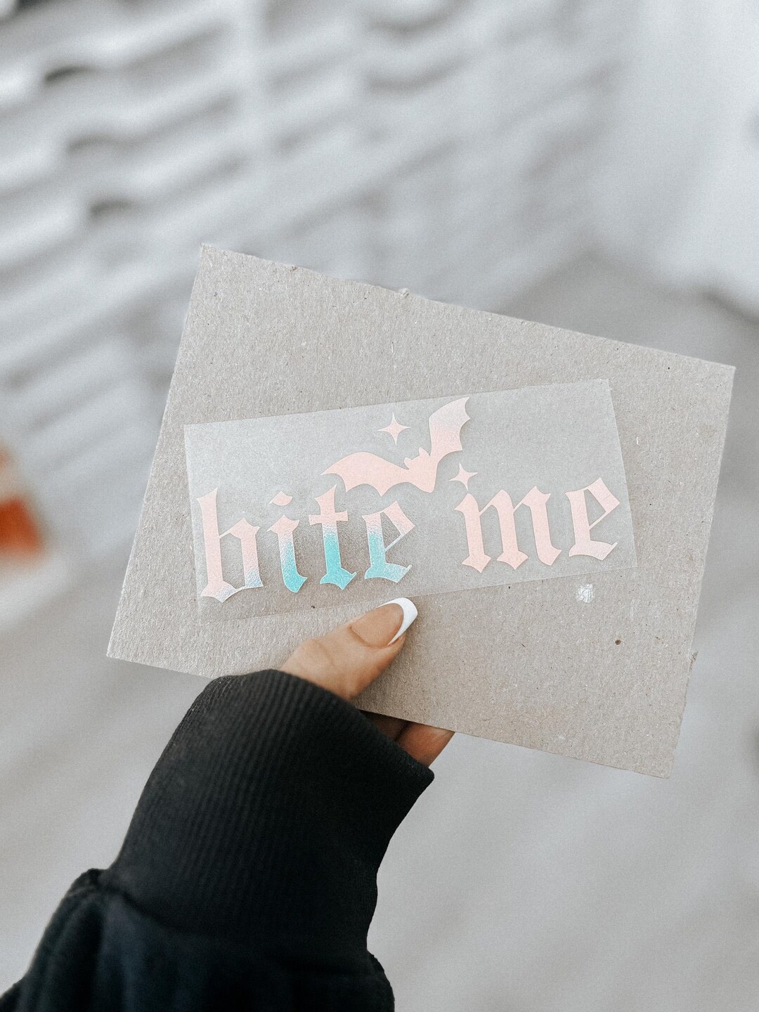 Bite Me Sticker | Car Decal | Car Sticker | Halloween Sticker | Bats ...