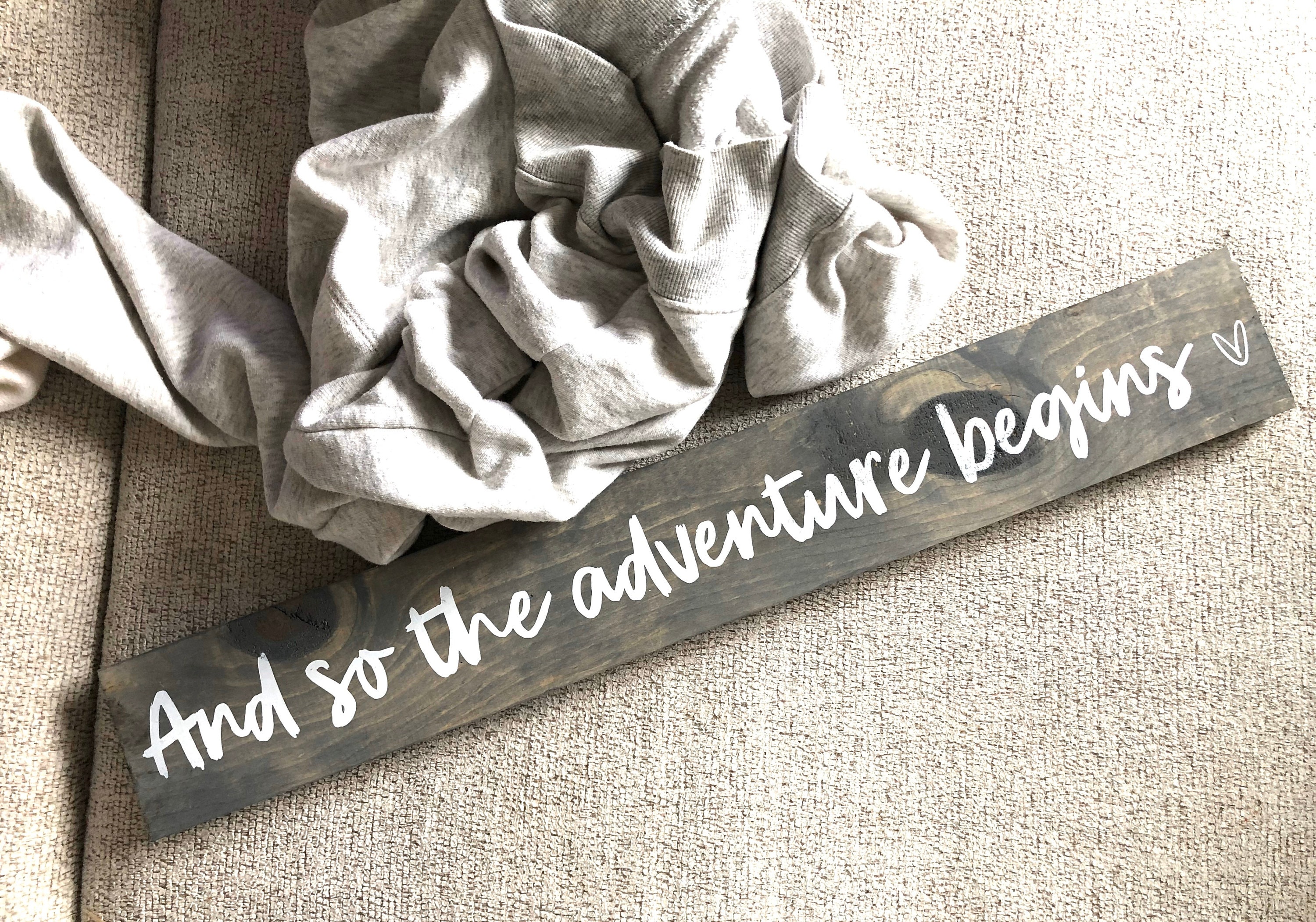 And so the Adventure Begins – Wood Sign | Rustic Home Wedding Decor - Etsy
