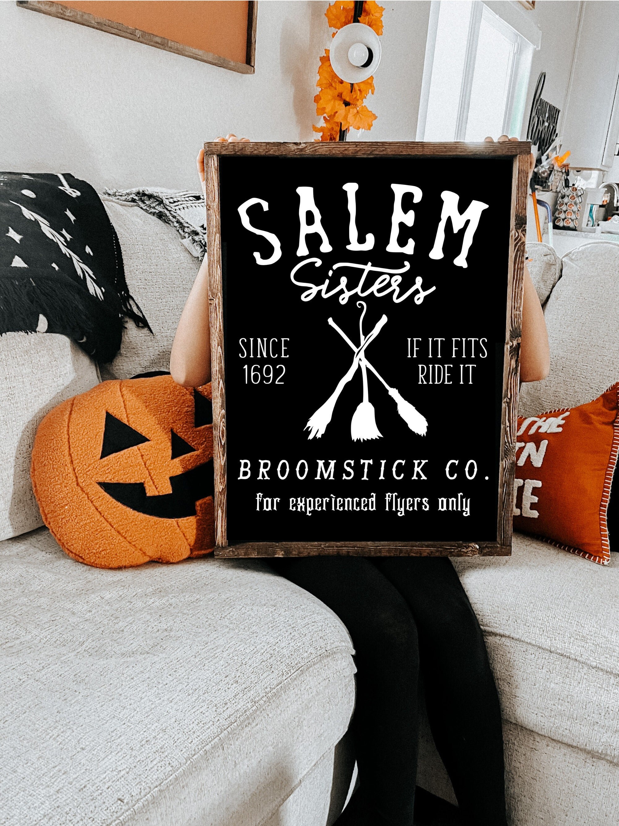 Salem Witches Wood Sign - Salem Sign - Halloween Decor - Halloween Wood ...