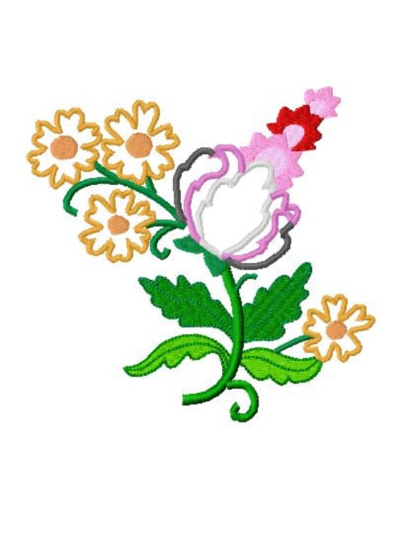 10 Designs,Birds and Flowers Applique Machine Embroidery Design Pack ...