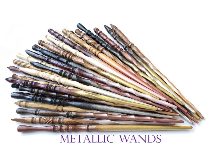 Metallic Random Wands Magic Wands Wood Wand Magic Wand - Etsy