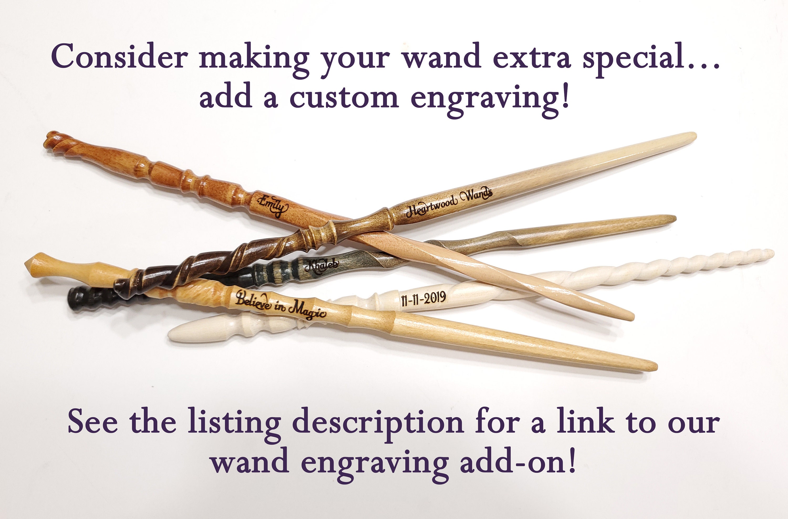 Random Gemstone Wands Crystal Birthstone Magic Wands Wood - Etsy