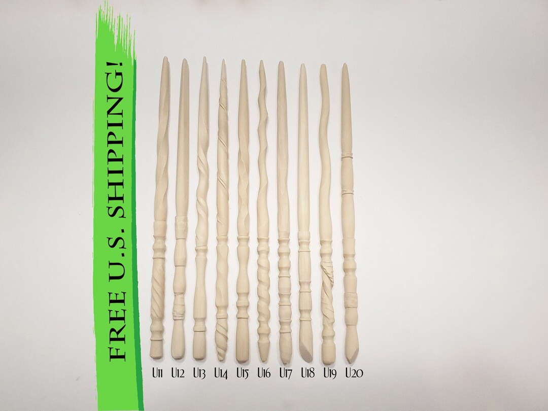 Unfinished Pick Your Wands 11-20, Unstained Wands, Magic Wands, Wood ...