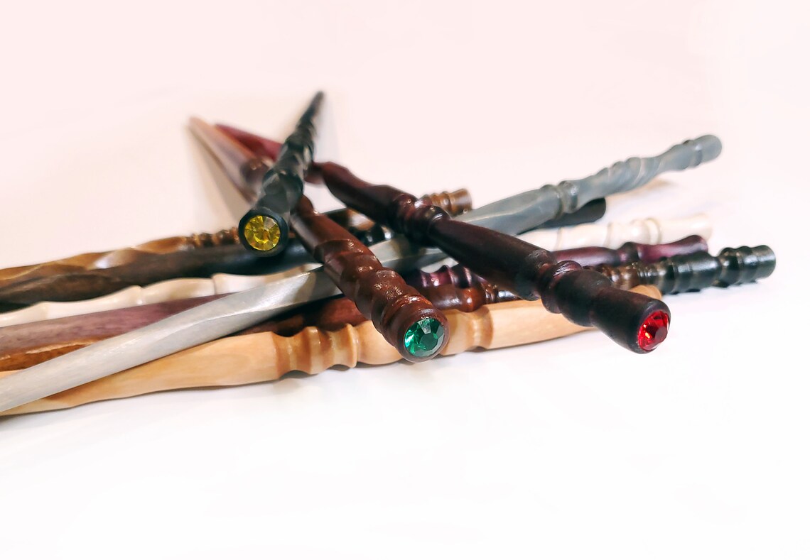 Gemstone Wands 11-20 Crystal Birthstone Magic Wands Wood - Etsy