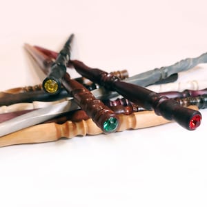 Gemstone Wands 11-20, Crystal, Birthstone Magic Wands, Wood Wand, Magic ...