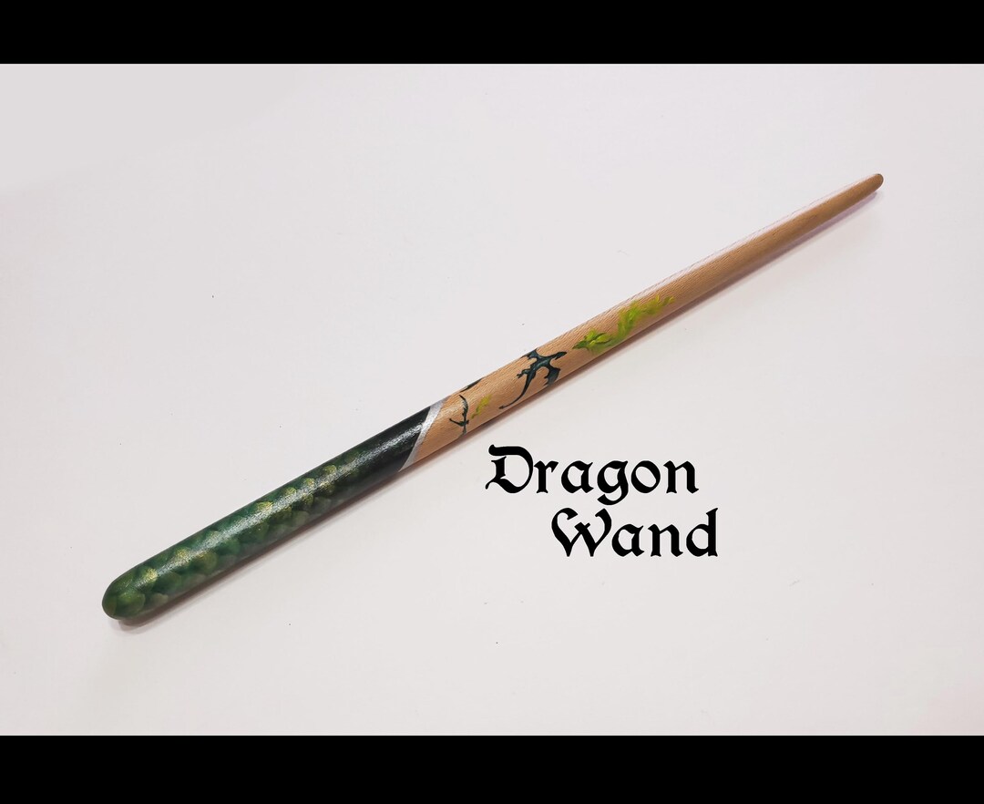 Dragon Wand, Fantasy Wyvern Wand, One of a Kind Wand, Magic Wands, Wood ...