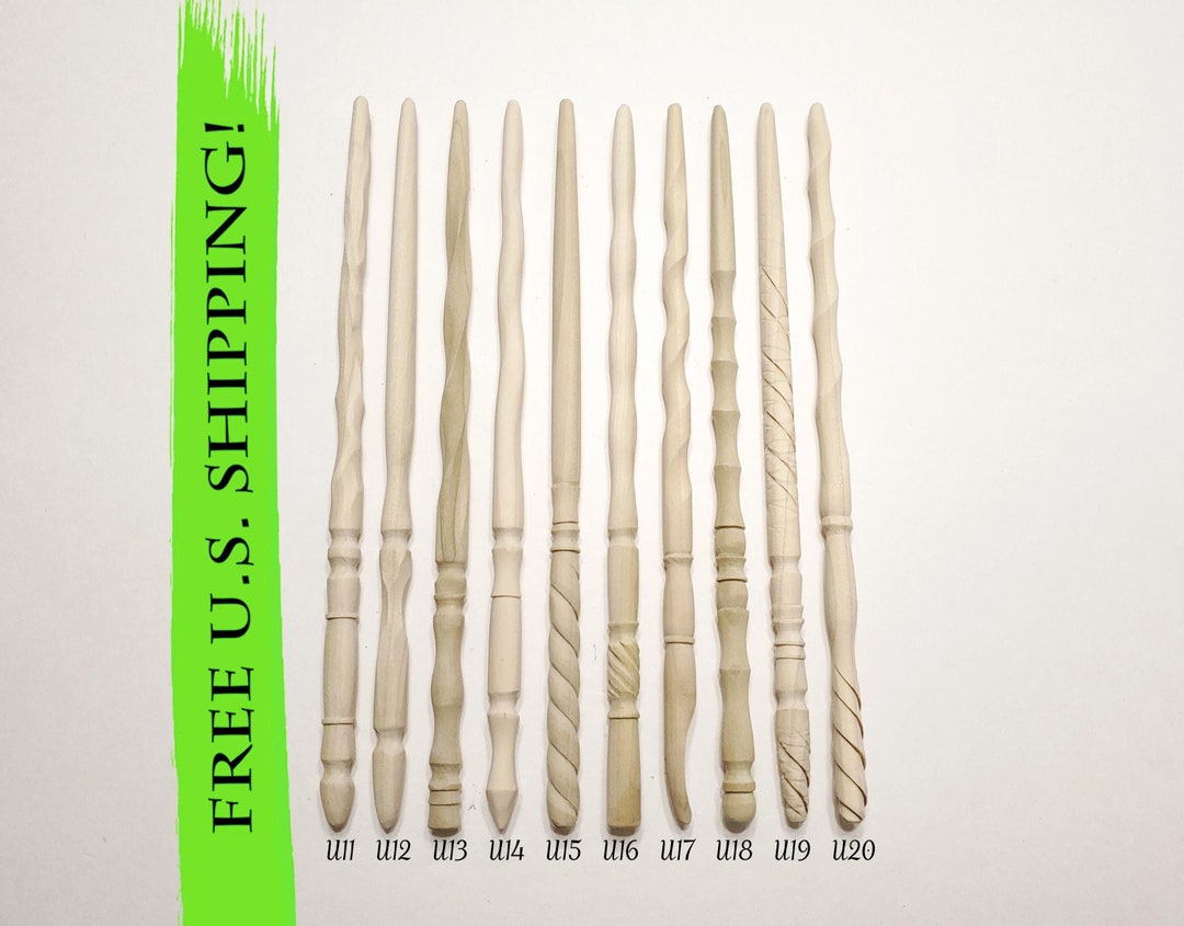 Unfinished Pick Your Wands 11-20, Unstained Wands, Magic Wands, Wood ...