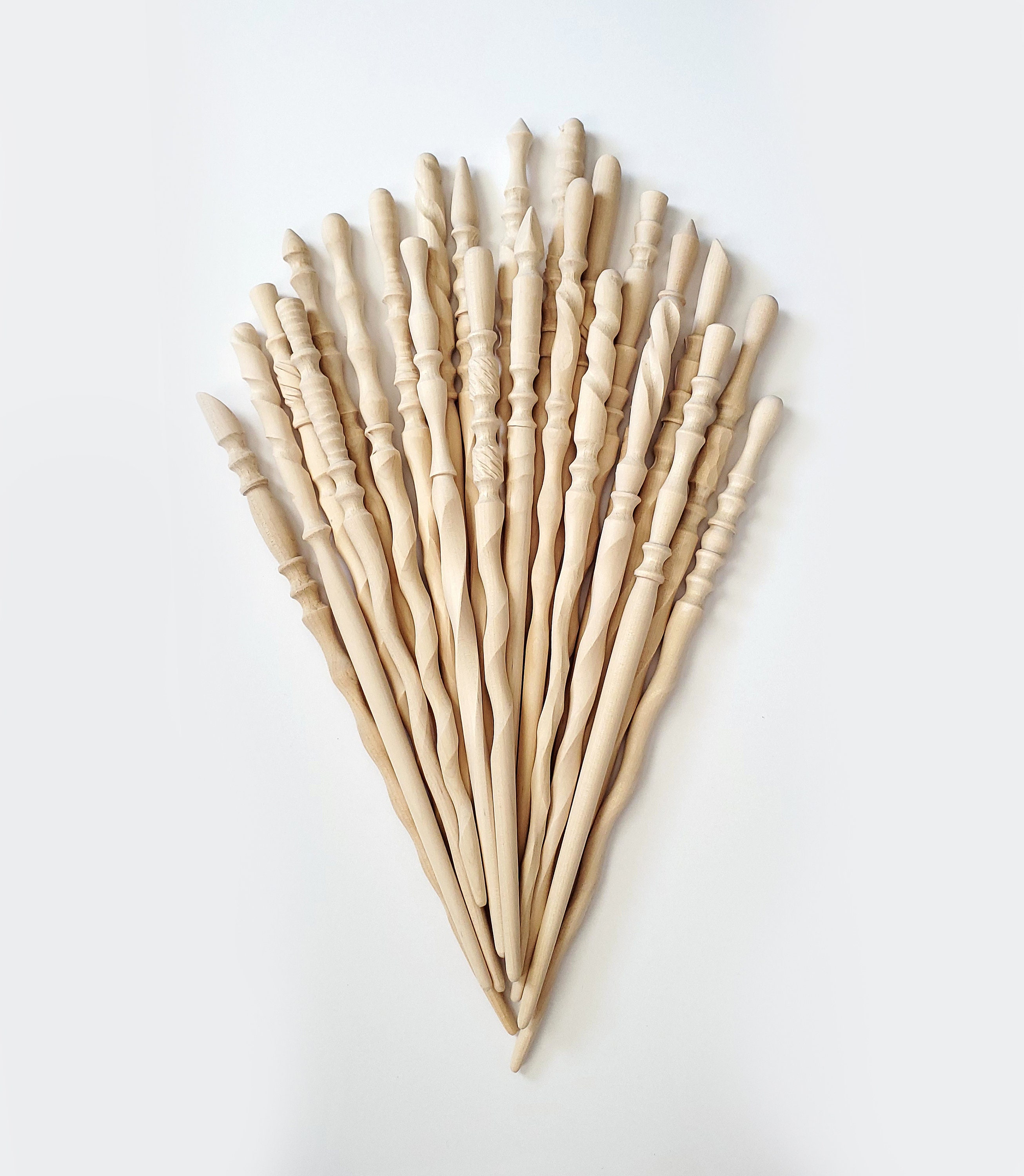 Unfinished Pick Your Wands 1-10, Unstained Wands, Magic Wands, Wood ...