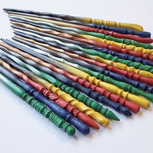 Pick Your Team Wand, Blue & Bronze Magic Wands, Wood Wand, Magic Wand ...