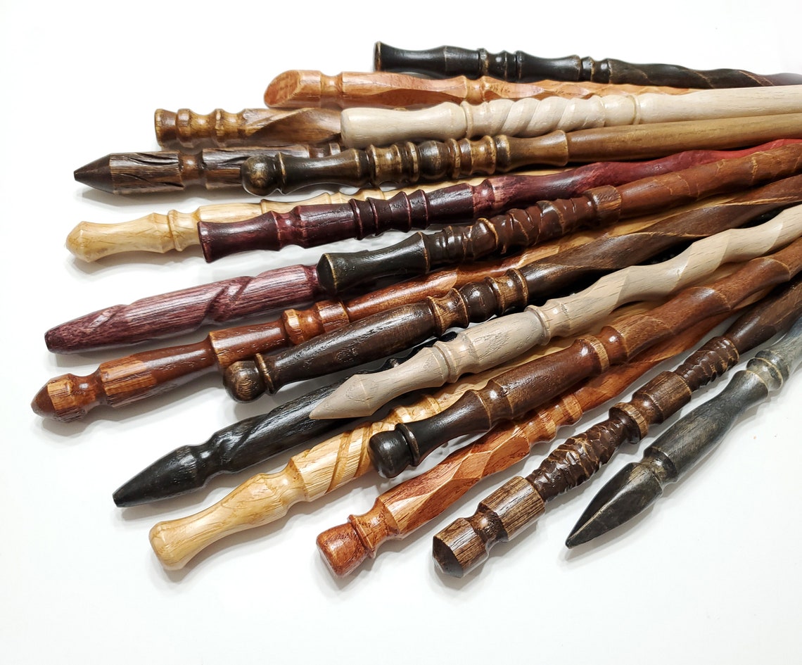 Pick Your Magic Wand OAK Magic Wands K-T Custom Wands Wood - Etsy