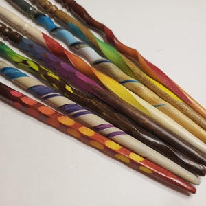 Color Flair Wands 1-10, Magic Wands, Wood Wand, Magic Wand, Wiccan Wand ...