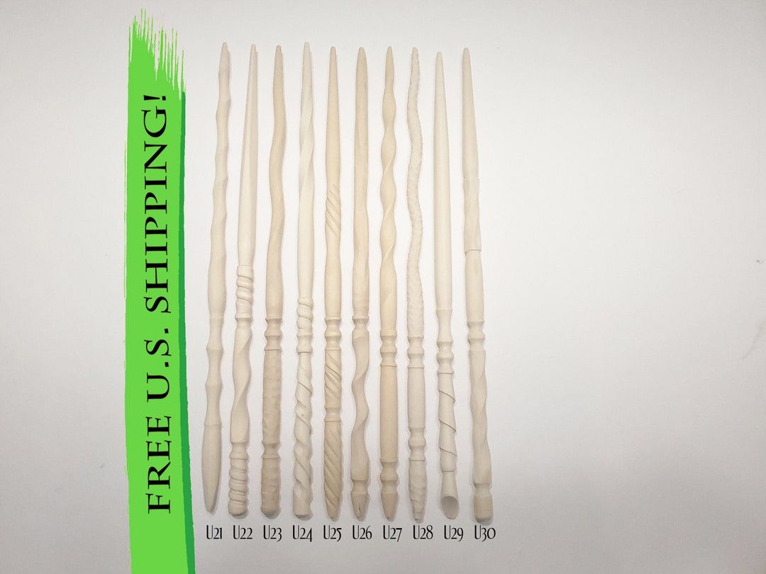 Unfinished Pick Your Wands 21-30, Unstained Wands, Magic Wands, Wood ...