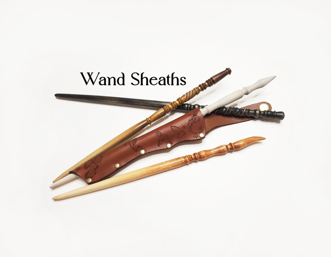Wand Sheath, Handmade Leather Holster for Wands, Heartwood Wands - Etsy