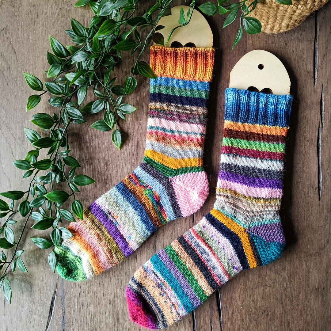 PATTERN scrappy Sockinette Sock Knitting Pattern for Beginners ...