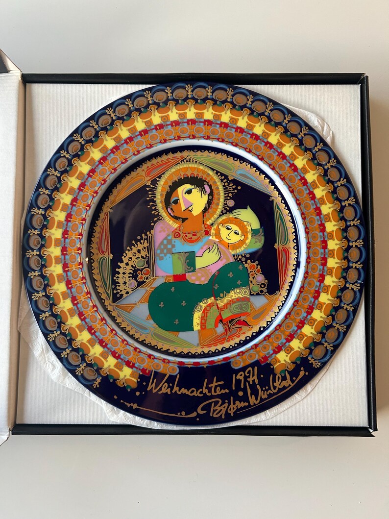 Bjørn Wiinblad Christmas Plate - the First in the Series With Mary and ...