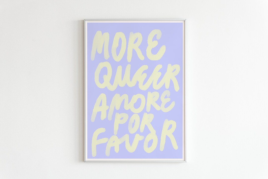 Queer Pride Typography Poster LGBTQIA Watercolor Hand Lettering more ...