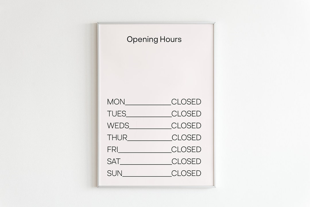 Poster di tipografia minimalista Orari di apertura Relax Vacanza - Etsy ...