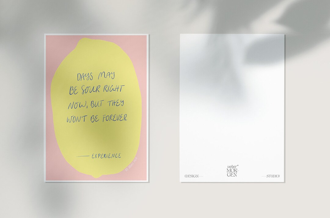 Get Well Soon Card Lemon Illustration With Positive Affirmation as ...