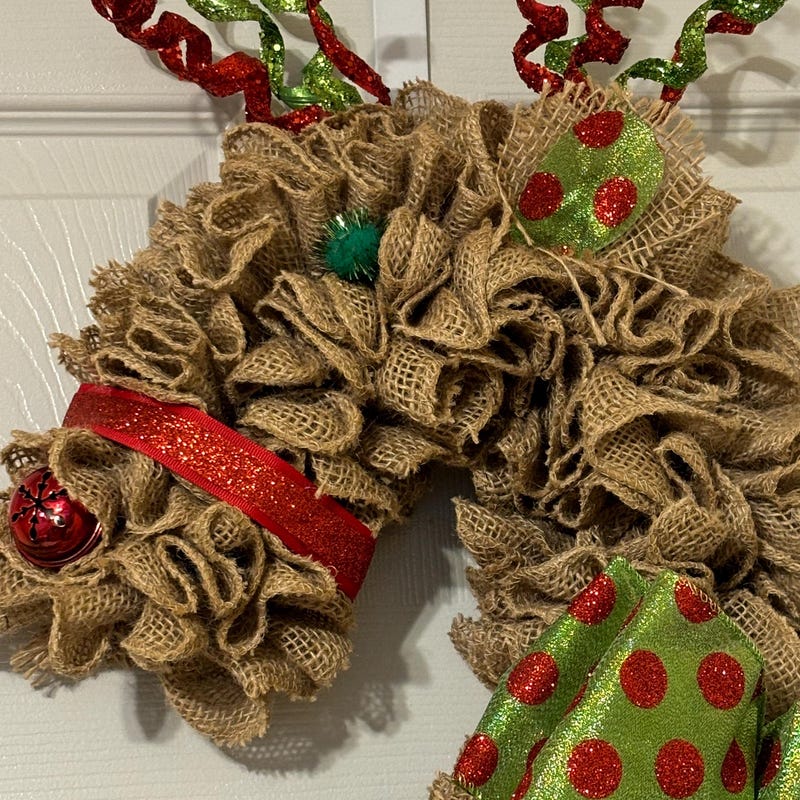 Reindeer Wreath - Etsy