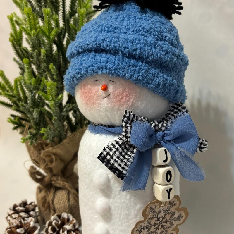 Blue Snowman Decor - Etsy