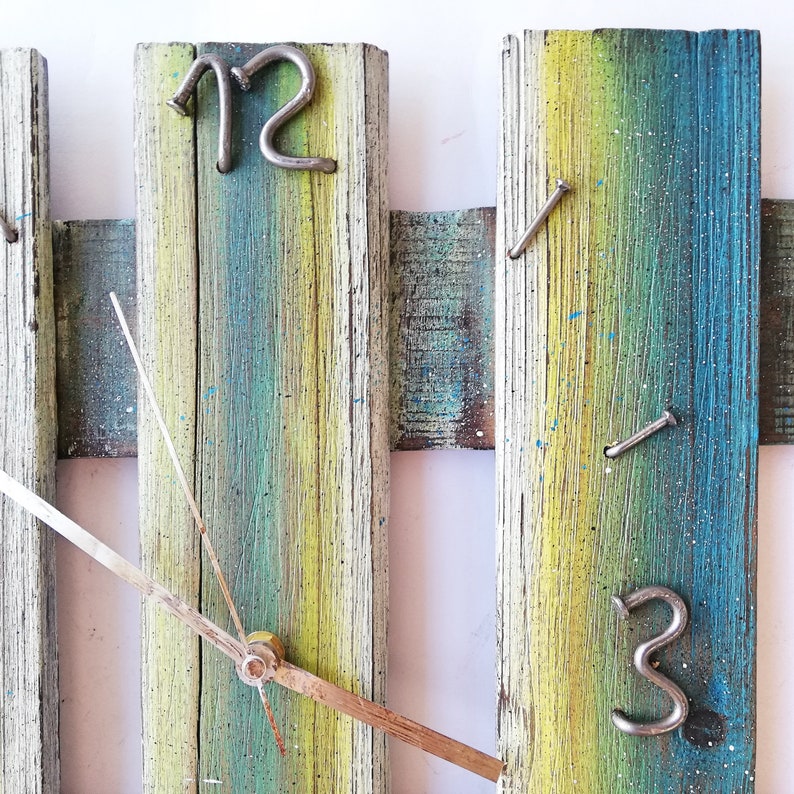 Wood Wall Clock Industrial Decor Office Gift for Him Loft | Etsy