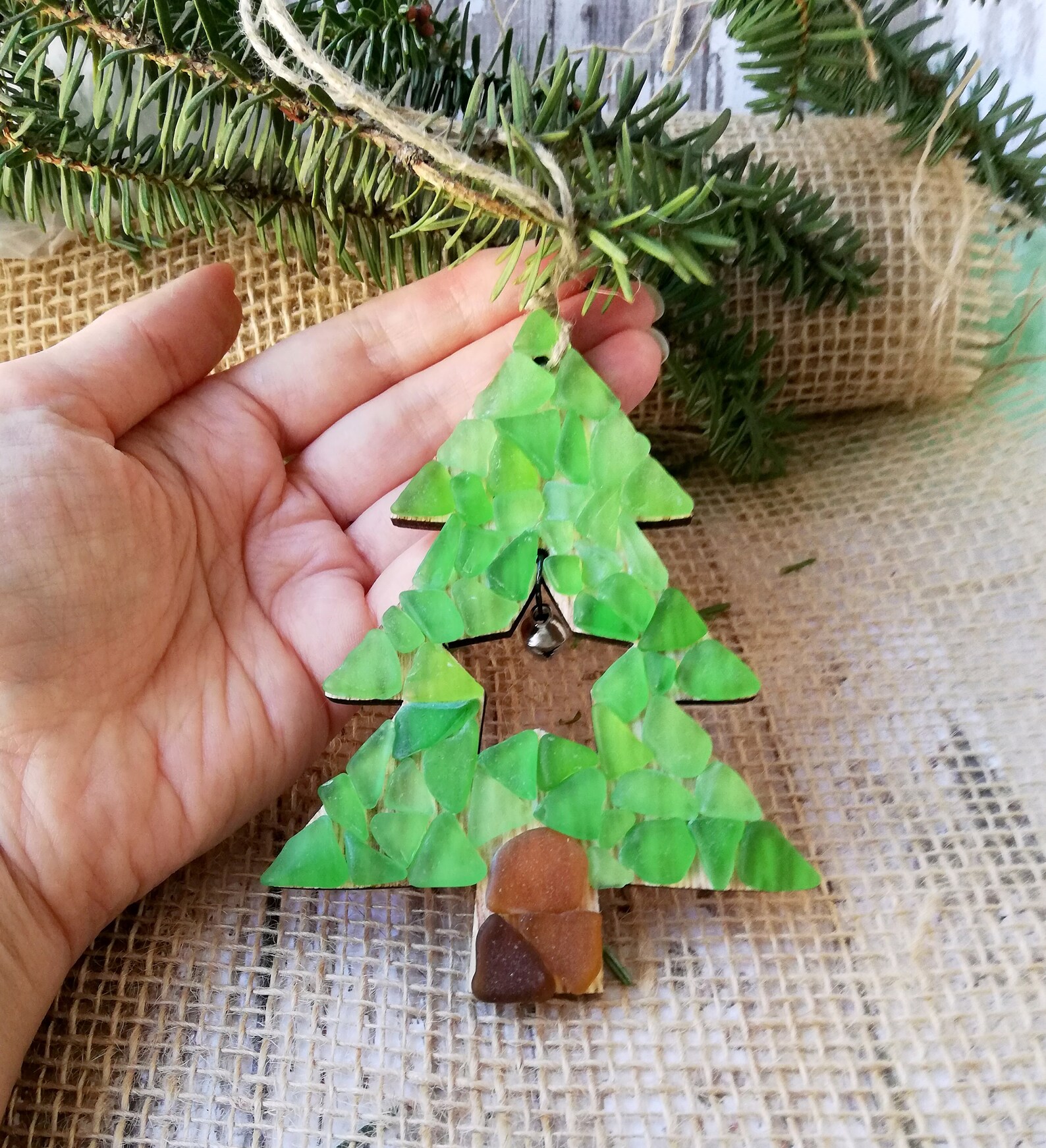 Sea Glass Christmas Sea Glass Tree Original T Christmas Etsy
