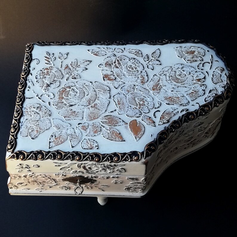 Vintage Grand Piano Musical Jewelry Box Dancing Ballerina - Etsy