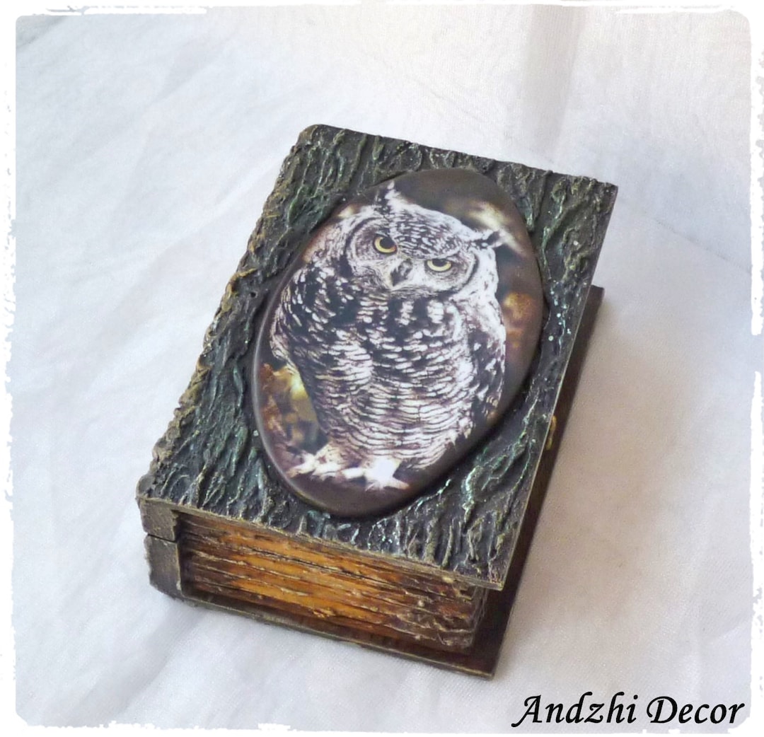 Owl Box Keepsake Owl Book Box Gifts Money Box Wooden Storage Box Lovers ...