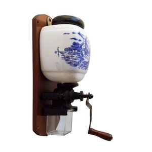 Vintage Dutch BLUE DELFT Wall Mounted Ceramic Coffee Grinder - Etsy