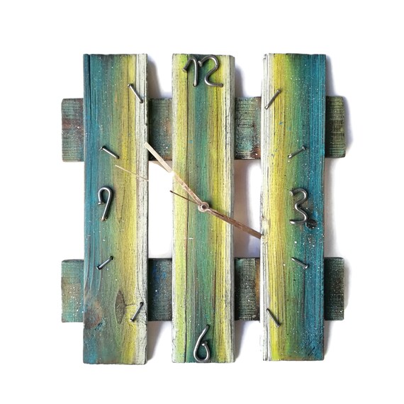 Wood Wall Clock Industrial Decor Office Gift for Him Loft | Etsy